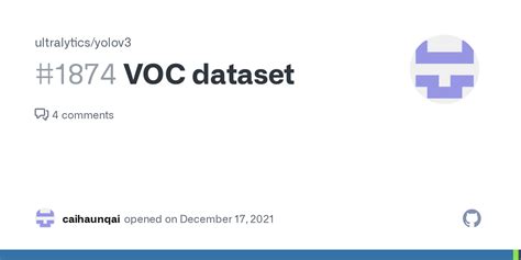 Voc Dataset · Issue 1874 · Ultralyticsyolov3 · Github
