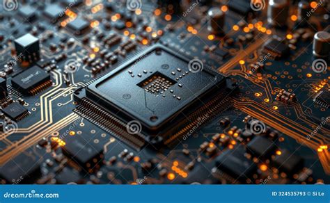 advanced gpu cpu microchip for ai technology close up shot on a