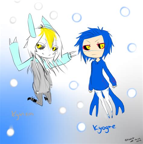 Kyurem Kyogre Gijinka Chibi By Kukuku0kattie On Deviantart