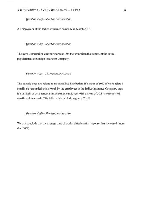 analysis of data part 2 sta10003 foundation in statistics