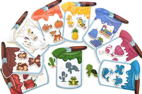Color Sorting Jars Color Matching Activity Learning Colors Etsy