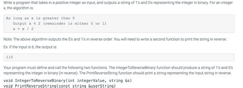 Solved Write A Program That Takes In A Positive Integer As Chegg Com