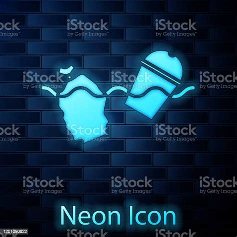 빛나는 네온 벽돌 벽 배경에 고립 된 바다 아이콘의 오염 문제 쓰레기 플라스틱 바다에 가방 벡터 일러스트레이션 0명에 대한 스톡 벡터 아트 및 기타 이미지 Istock