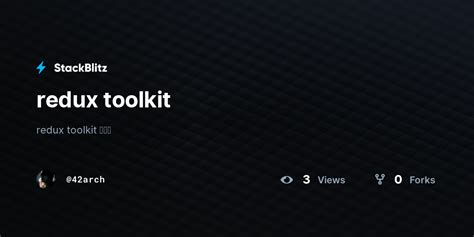 Redux Toolkit Stackblitz