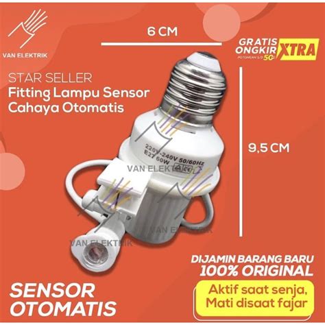 Fitting Lampu Sensor Cahaya Otomatis E27 PIOLIN Shopee Indonesia