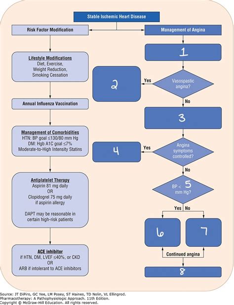 Week 12 IHD Treatment Algorithm FITB Diagram Quizlet