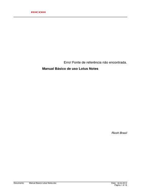 Manual Basico Lotus Notes Pdf Janela Informática Html