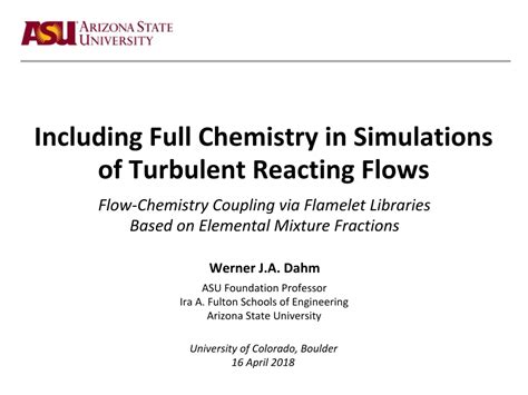 Pdf Including Full Chemistry In Simulations Of Turbulent Reacting