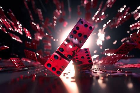 Premium Photo Abstract Representation Of A Domino Effect Generative Ai