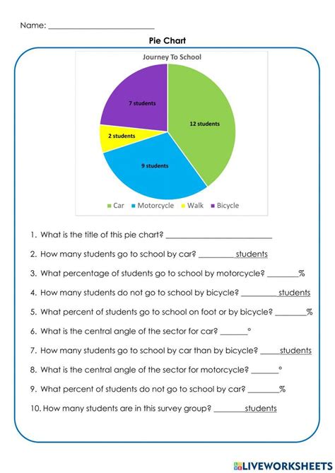 Pie Graph Worksheets High School At Raven Long Blog
