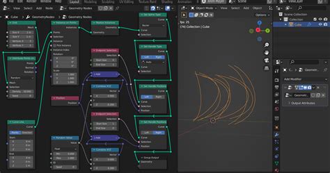 Is There Any Way To Produce Random Transformation Bezier Curve Geometry Nodes Blender Stack