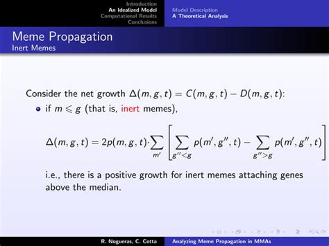 Analyzing Meme Propagation In Multimemetic Algorithms Ppt