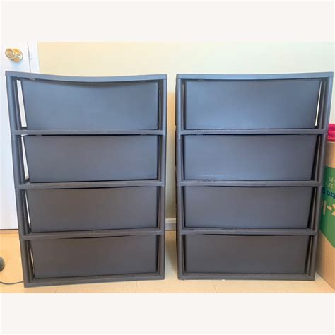 Espresso Colored Plastic Drawers Aptdeco