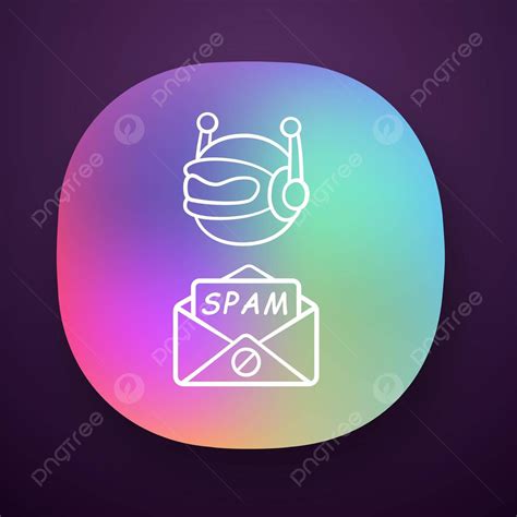 Malicious Spambot App Icon For Webmobile Illustration Background