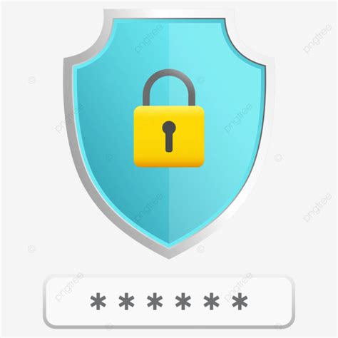 Password Clipart With Blue Shield And Padlock Vector Password