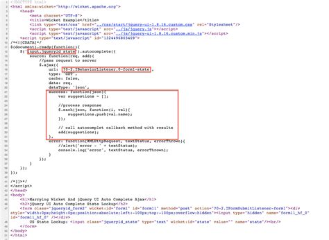 The Wicket Evangelist A Reusable Jquery Ui Autocomplete Wicket Component