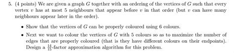 Solved Points We Are Given A Graph G Together With An Chegg