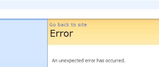An Unexpected Error Has Occurred Error In Wss Logic Flow