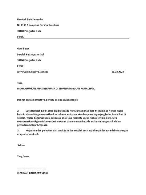 Surat Berpuasa Pdf