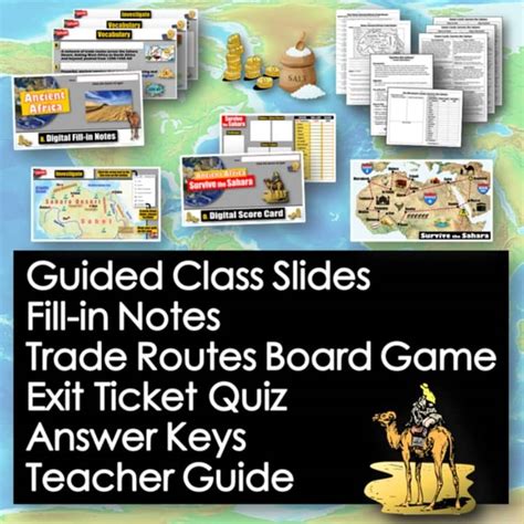 Trans Saharan Trade Routes Lesson Ancient Africa Trade Game Print