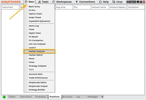 market analyzer ninjatrader desktop