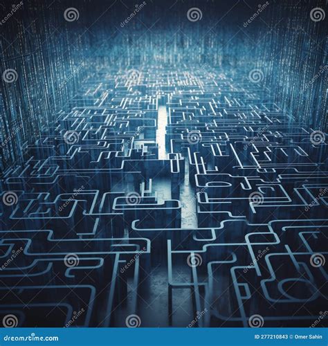 Abstract Image Of Maze Made Up Of Financial Charts And Data For Symbolizing The Idea Of