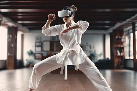 Premium Ai Image Woman And Vr Glasses Generative Ai