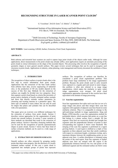 Pdf Recognizing Structure In Laser Scanning Point Clouds