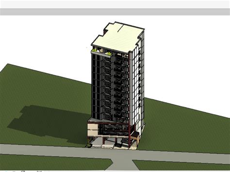Mixed Use Building Project In Rvt Cad 7299 Mb Bibliocad