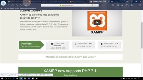 como instalar y ejecutar xampp