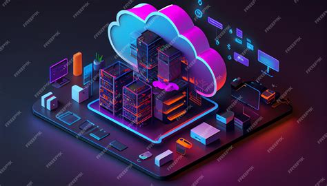 Premium Ai Image Cloud Technology Concept Data Center Concept Ai Generated Image