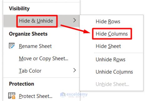 How To Hide And Unhide Columns In Excel 7 Quick Methods