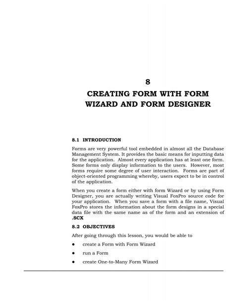 8 Creating Form With Form Wizard And Form Designer