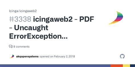 Icingaweb2 Pdf Uncaught Errorexception · Issue 3338 · Icinga