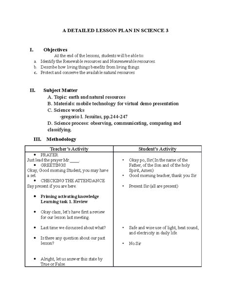 Free Science Lesson Plans