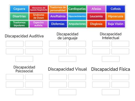 Clasificación Discapacidad Group Sort