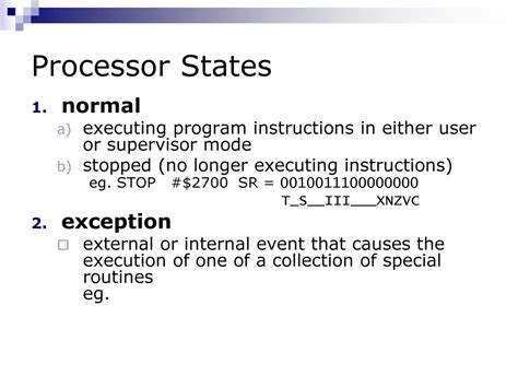 processor states normal exception ppt download