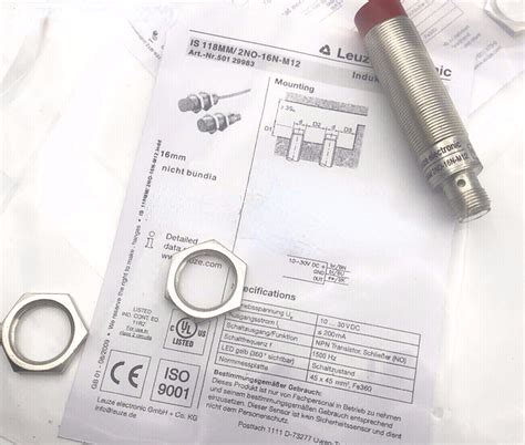 Proximity Switch Is 118mm 2nc 8e0 S12 Inductive Sensor Npn Normally Closed
