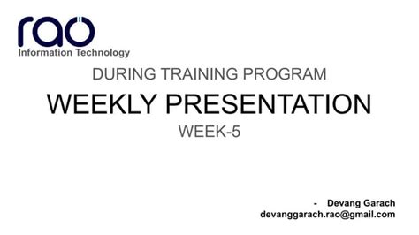 overview of react js internship presentation week 5 pdf