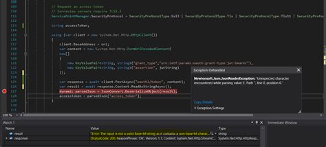 Requesting An Access Token Using Jwt C Client Response Returns
