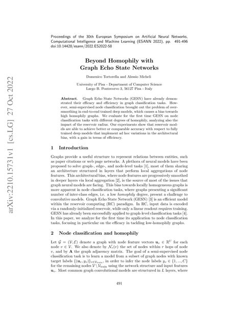 Beyond Homophily With Graph Echo State Networks Deepai