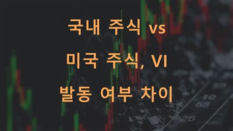 국내 주식 Vs 미국 주식 Vi 발동 여부 차이 캐치달러