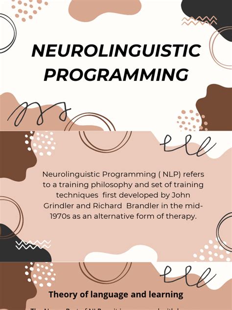 Neurolinguistic Programming Pdf Neuro Linguistic Programming