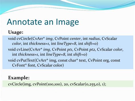 Ppt Opencv 23 Tutorial Powerpoint Presentation Free Download Id