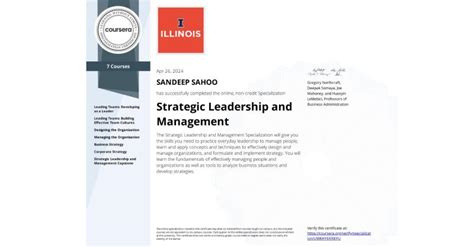 Sandeep Sahoo On Linkedin Completion Certificate For Strategic