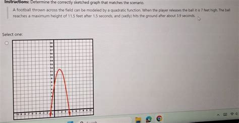 solved instructions determine the correctly sketched graph that