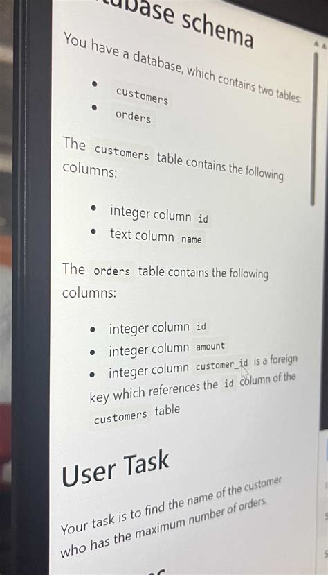 You have a database which contains two | StudyX