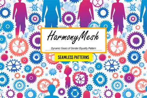 Dynamic Gears Of Gender Equality Pattern Graphic By Canvas Elegance · Creative Fabrica