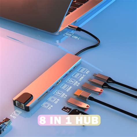 USB C HUB Type C к HDMI-совместимой док-станции-концентратору USB 3,0 ...