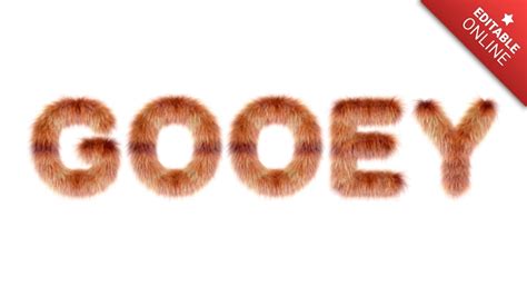 Gooey Fox Fur Font Text Effect Generator